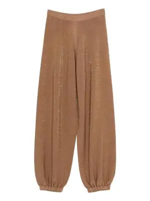 Fabiana Filippi Wool And Cotton Trousers - Brown