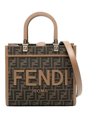 Fendi Small Sunshine Tote Bag - Brown