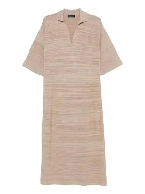 Fabiana Filippi Wool And Cotton Shirtdress - Beige