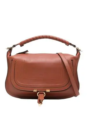 Chloé Marcie Leather Shoulder Bag - Brown