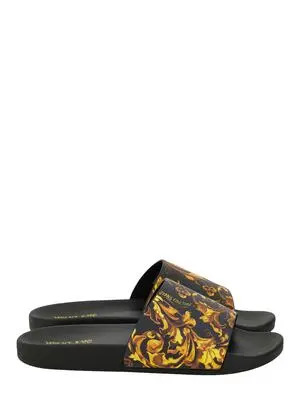 Versace Baroque Printed Mule - Yellow