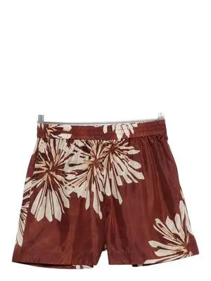Brunello Cucinelli Printed Silk Shorts - Red