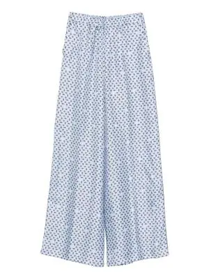 Max Mara Silk Trousers - Sky Blue