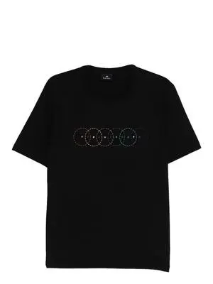 Paul Smith Circles Organic Cotton T-shirt - Black