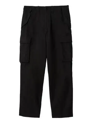 Burberry Cotton Cargo Trousers - Black