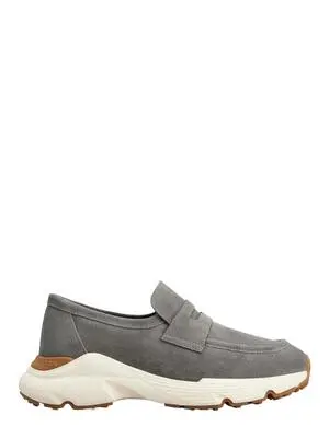 TOD'S Suede Leather Loafers - Grey