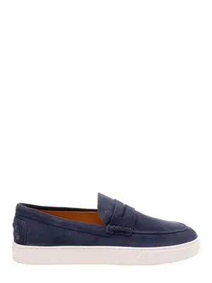TOD'S Suede Leather Loafers - Blue