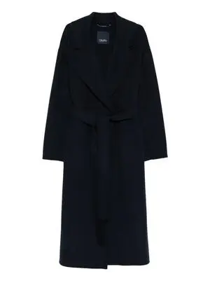 Max Mara Wool Long Coat - Blue