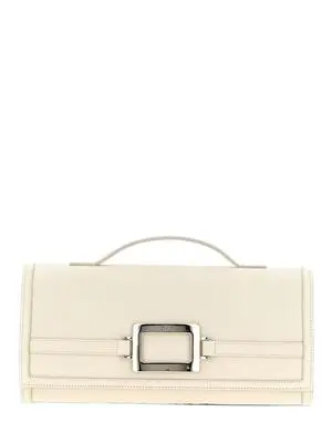 ROGER VIVIER Belle Vivier Clutch - White