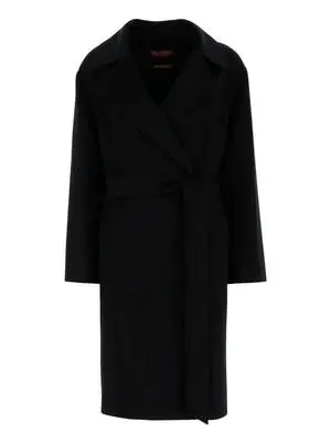 Max Mara Wool Long Coat - Black