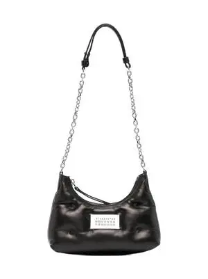 MAISON MARGIELA Glam Slam Micro Leather Hobo Bag - Black