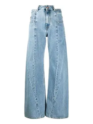 MAISON MARGIELA Wide-leg Denim Jeans - Sky Blue