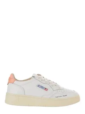 AUTRY Medialist Low Leather Sneakers - Orange