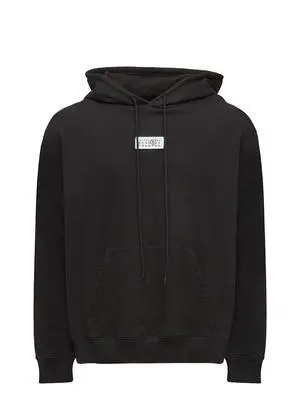 MAISON MARGIELA Logo Cotton Hoodie - Black