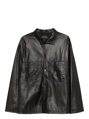 Emporio Armani Leather Jacket - Brown