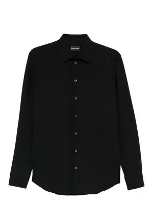 Emporio Armani Wool Shirt Black