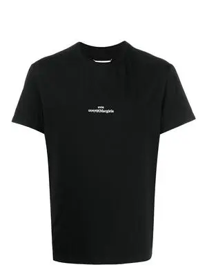 MAISON MARGIELA Logo Cotton T-shirt - Black