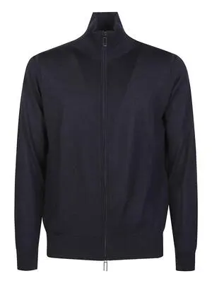 PAOLO PECORA Zip-up Cardigan - Blue