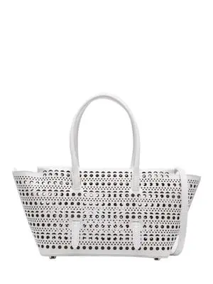 Alaïa Neo Mina 20 Vienne Leather Tote - White