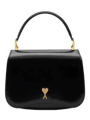 Ami Paris Paris Leather Handbag - Black