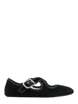 Alaïa Velvet Ballet Flats - Black