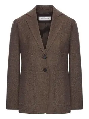 Max Mara Wool Single-breasted Jacket - Brown