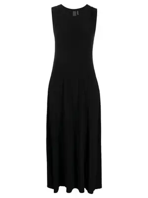 Norma Kamali Sleeveless Velvet Effect Maxi Dress - Black
