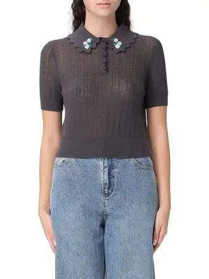 SELF-PORTRAIT Polo Shirt - Grey