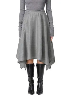 Bite Studios Asymmetrical Hem Skirt - Grey