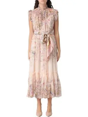 Zimmermann Floral Midi Dress - Beige