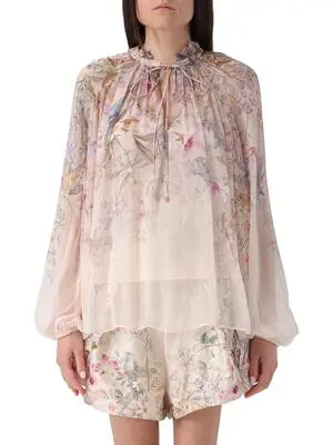 Zimmermann Wanderlust" Floral Print Blouse - Beige