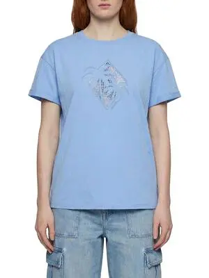 Liu Jo T-shirt With Embroidered Detail - Blue