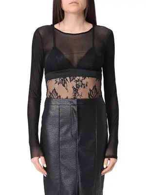 Pinko Lace And Mesh Bodysuit - Black