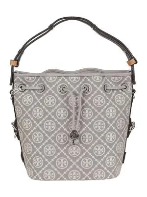 Tory Burch Printed Mini Bucket Bag - Grey