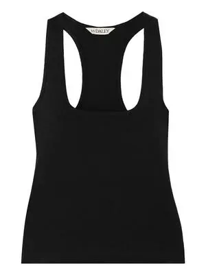 S.S.DALEY Amelia Ribbed Lyocell-blend Tank - Black