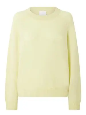 ALLUDE Cashmere Crewneck Sweater - Yellow