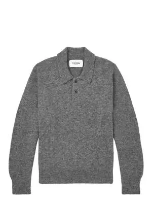 CORRIDOR Baby Alpaca-blend Polo Sweater - Gray