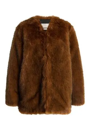 Isabel Marant Aglae Faux Fur Jacket - Brown