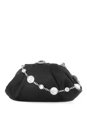 Judith Leiber Gemma Satin Clutch Black
