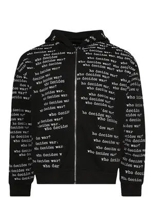WHO DECIDES WAR BY EV BRAVADO Scripture Zipper Pullover - Grey