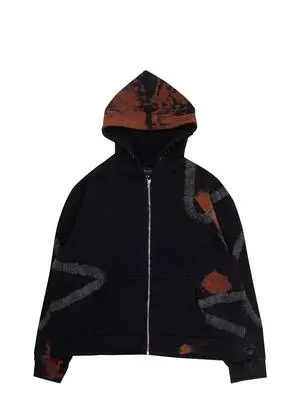 WHO DECIDES WAR BY EV BRAVADO Windowed Zip Up Hoodie - Grey
