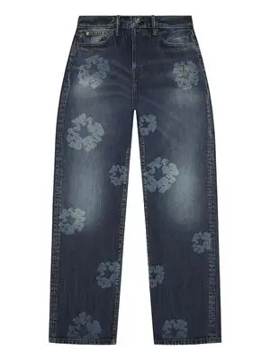 DENIM TEARS Laser Cotton Wreath Denim Pants - Blue