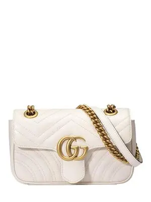 Gucci Gg Marmont Matelassé Mini Bag - White