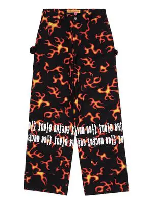 CACTUS PLANT FLEA MARKET Double Knee Hi-vis Pants - Black