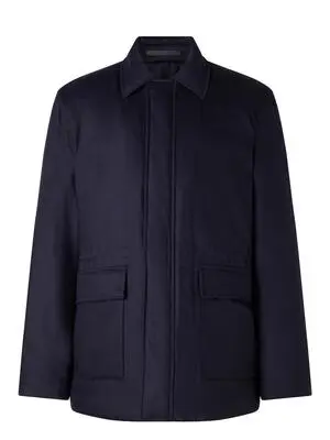 Sunspel Padded Wool-blend Field Jacket - Blue