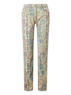 Etro Paisley-print Straight-leg Jeans - Multi