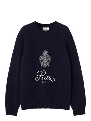 FRAME Ritz Paris Oversized Cashmere Sweater - Blue