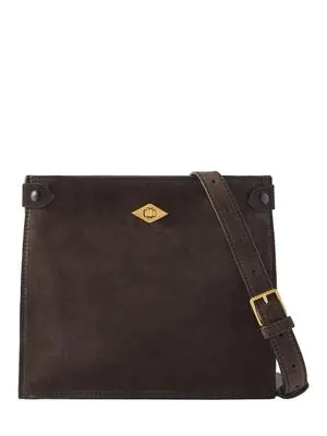 METIER Stowaway Suede Shoulder Bag - Brown