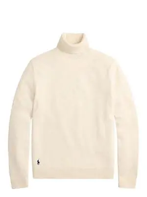 Polo Ralph Lauren Roll-neck Wool And Cotton-blend Jumper - Cream