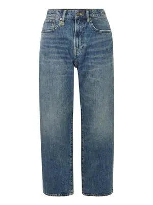 R13 Boyfriend Distressed Straight-leg Jeans - Blue